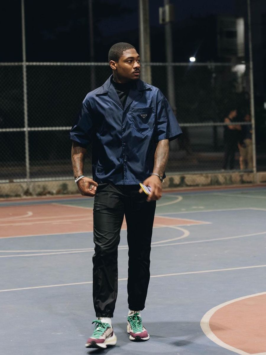 Stefon Diggs Wearing a Prada & Nike x Sacai Outfit | INC STYLE Stefon Diggs Wearing a Prada & Nike x Sacai Outfit | INC STYLE
